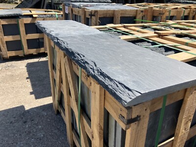 30mm thick rustic effect slate wall coping and Pier caps, pillar caps ...