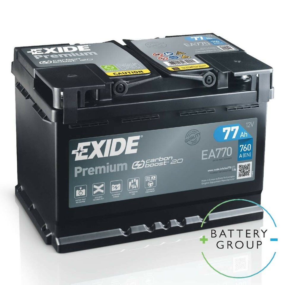 1 Exide EA770 Premium 77Ah 760CCA 12v Type 067 096 Car Battery | eBay UK