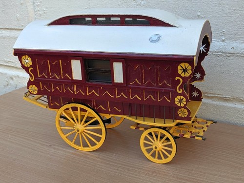 Vintage gypsy caravan model wooden hand built romany | eBay UK