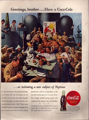 VTG 1945 Print Ad COCA-COLA Original Coke Soda WWII Era Philippines ...