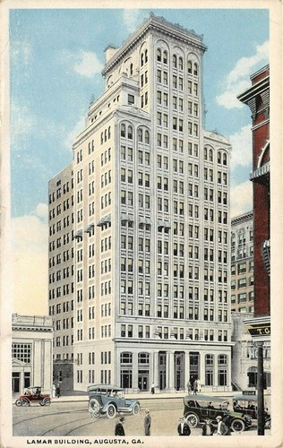 GA~GEORGIA~AUGUSTA~LAMAR BUILDING~OLD AUTOS~C.1920 | eBay