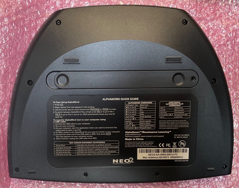 NEW AlphaSmart NEO2 Word Processor FRESH BATTERIES USB CABLE ...