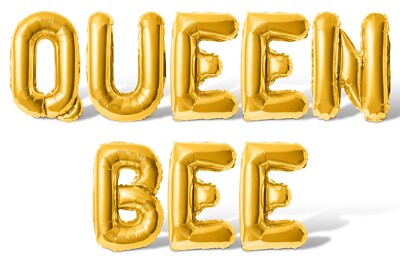 QUEEN BEE Letter Balloon Banner - Birthday Party Decorations - Bee ...