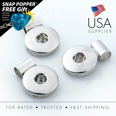 DIY Snap Jewelry - Slide Pendant--Fits 18-20mm snaps 3 pieces | eBay