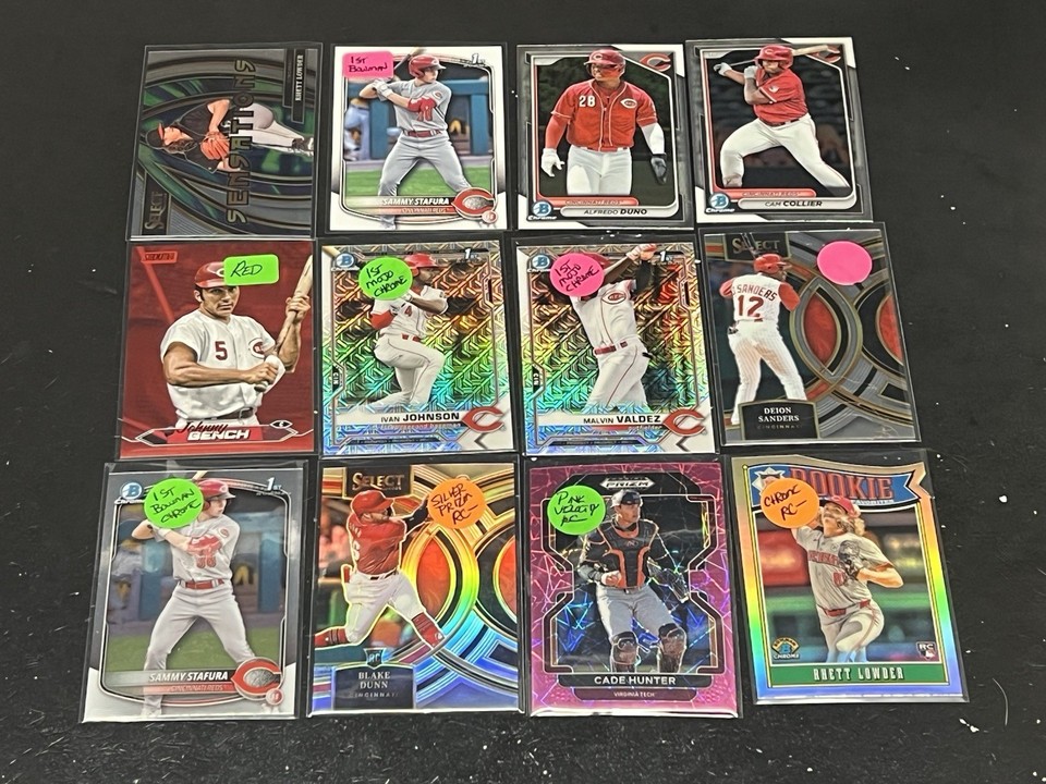 Cincinnati Reds AUTO +Color Lot 1st Bowman Chrome, RCs, 21 Cards-#d ...
