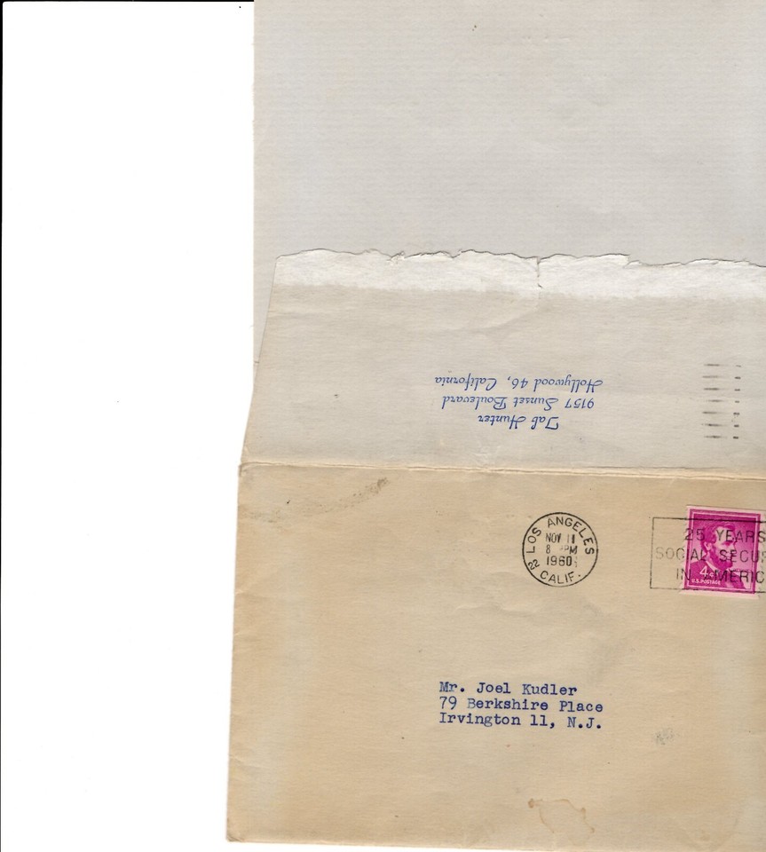 Vintage 1960 signed Tab Hunter letter | eBay