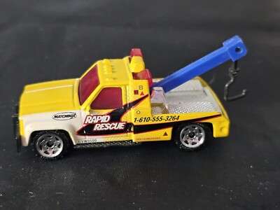 1987 Loose Matchbox GMC Wrecker Rapid Rescue Tow Truck Car Yellow | eBay