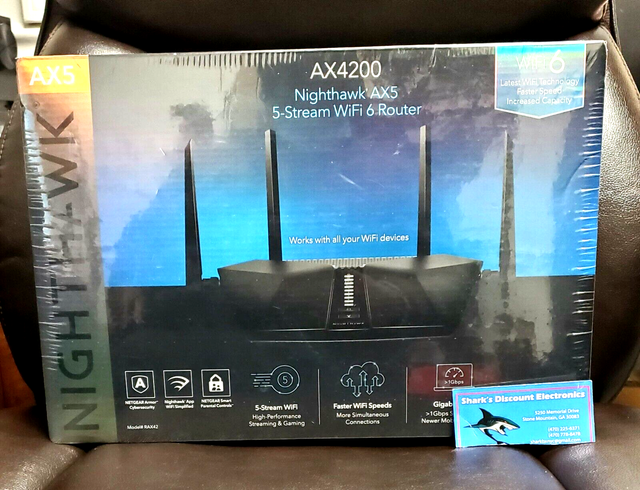 Netgear Nighthawk AX5 AX4200 RAX43-100NAS WiFi 6 Router Gaming for sale ...