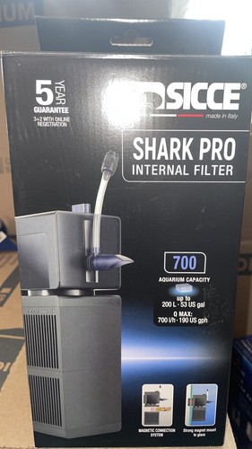 SHARK PRO 700 Internal Filter (190 gph) - Sicce Brand New Fast Free ...