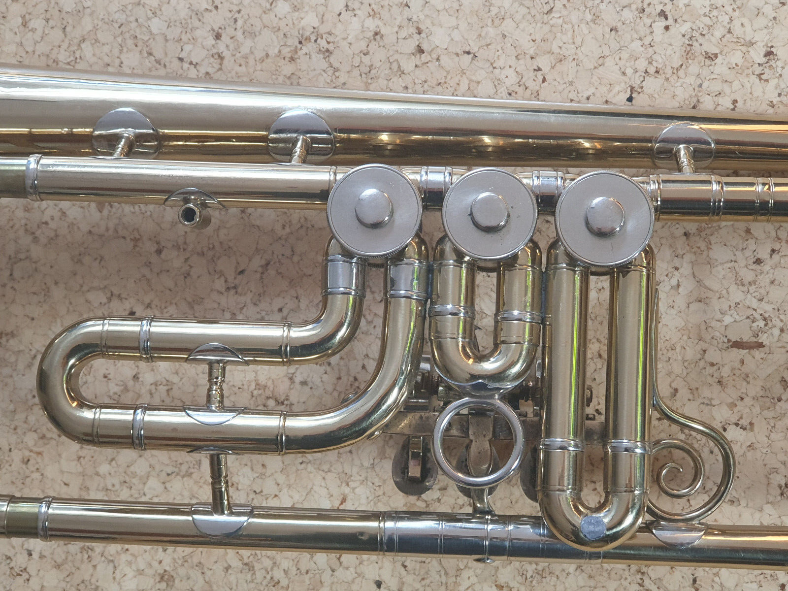 Beautiful old & rare trumpet, high pitch? "Heckel snake", octogonal ...