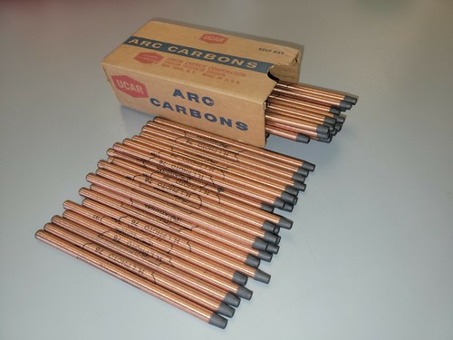 CARBON ARC RODS for 35mm FILM PROJECTION - 1 BOX of 7mm x 9" NATIONAL ...