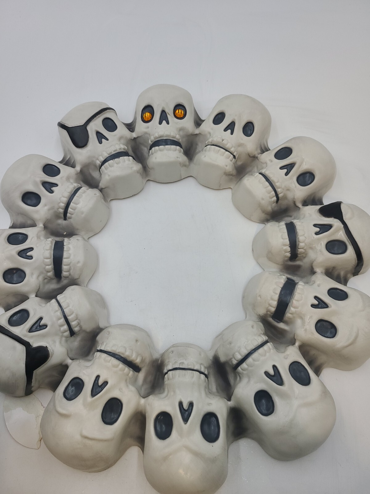 Hyde and Eek Skeleton Wreath - 16" Diameter - Halloween Decor with Tags ...