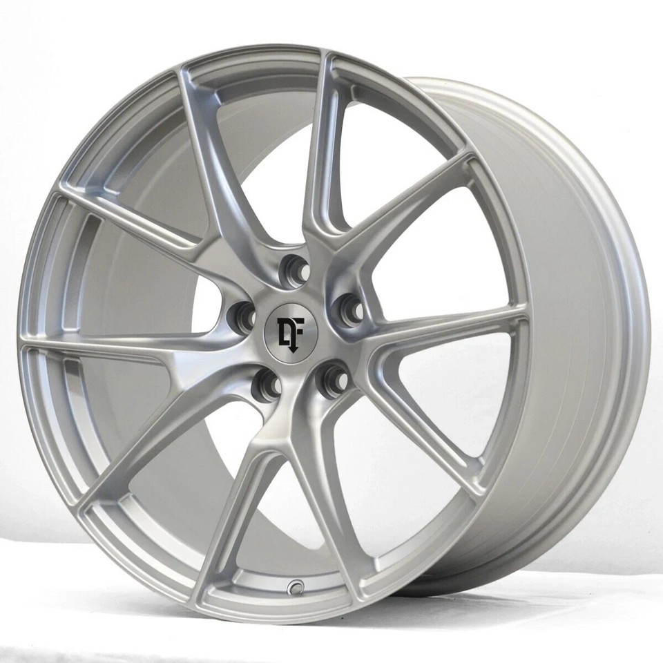 19 inch 19x10 & 19x11 Mustang Wheels Silver Downforce 5x4.5 5x114.3 ...