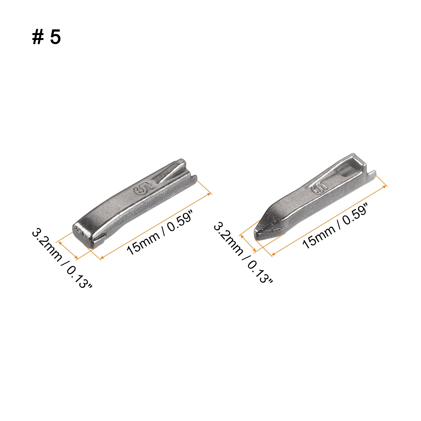 10 Sets Double Open Zipper Repair Latch Kits, #5 for Jacket Coat ...