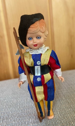 Vintage Vatican Guard Soldier Doll In Traditional Uniform 4.5 Inches ...