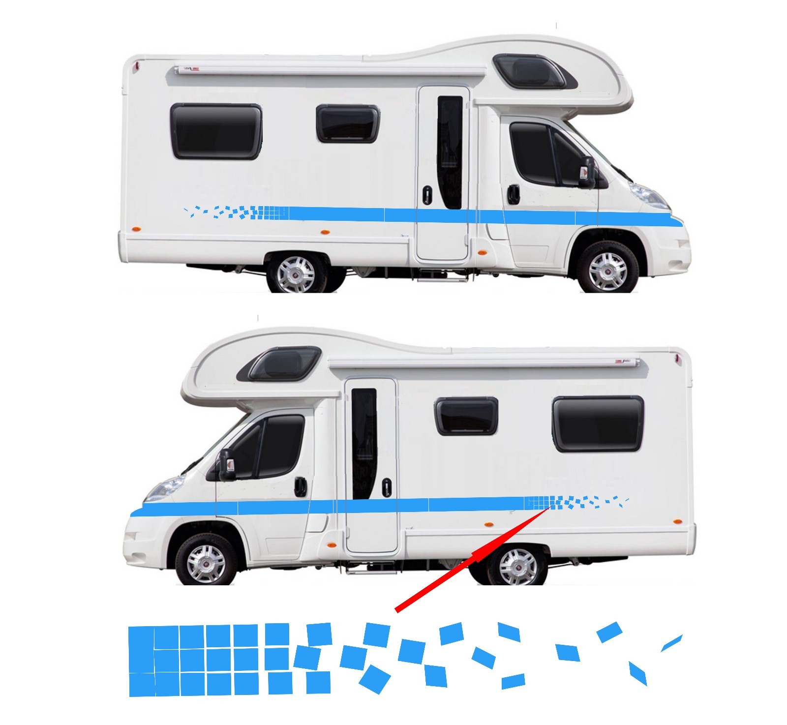 12 Metres Of Stripes For Motorhome Caravan Campervan Decal Graphics ...