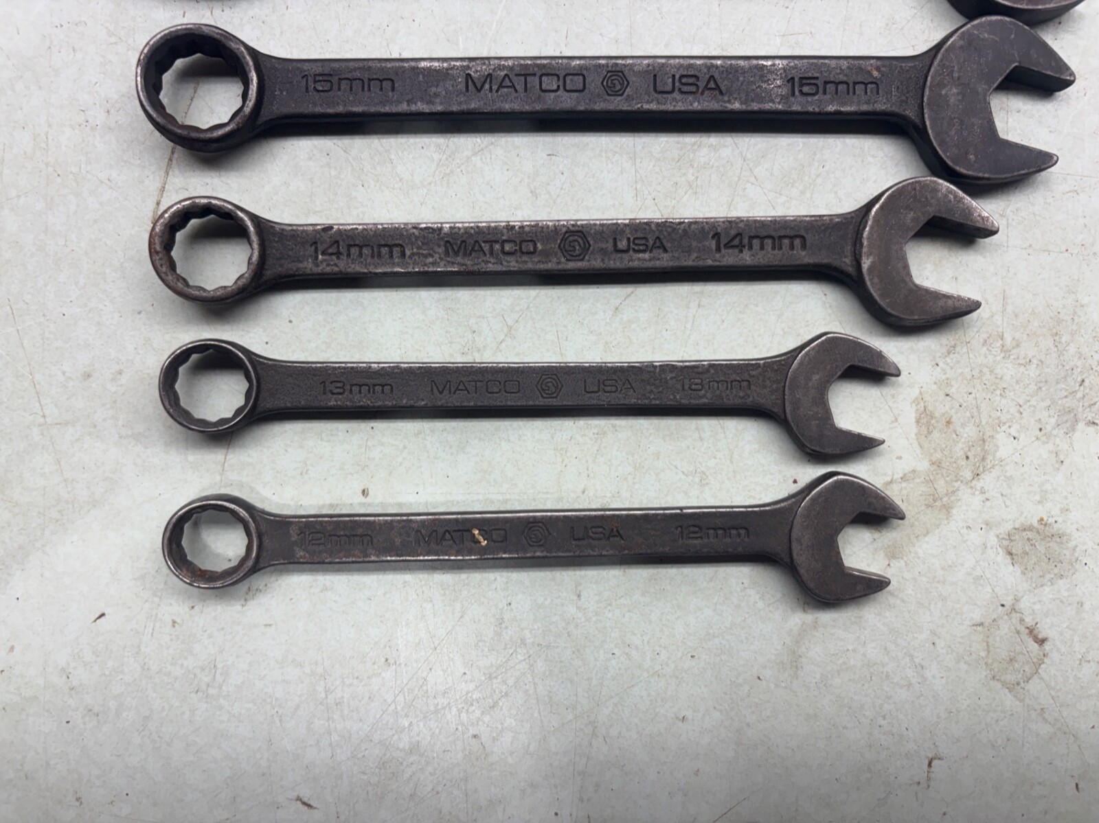 MATCO Tools Metric Combination Wrench Set 12mm - 19mm WMB Series USA ...