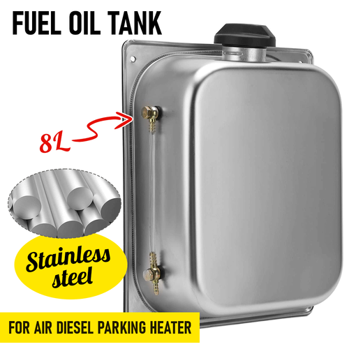 8L Air Diesel Heater Fuel Tank Oil Stainless Steel Fit Car Truck Van ...