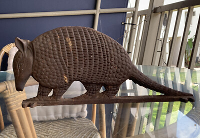 RARE ORIGINAL JOHN WRIGHT FOUNDRY Antique Cast Iron ARMADILLO BOOT ...