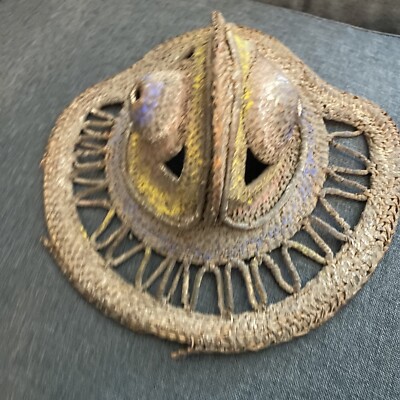 Rare Antique Micronesia Mask Woven new guinea, oceanic art Fish Eye No ...