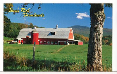 A Beautiful Red Barn in Iowa's Rich Farmlands, Agriculture Postcard | eBay