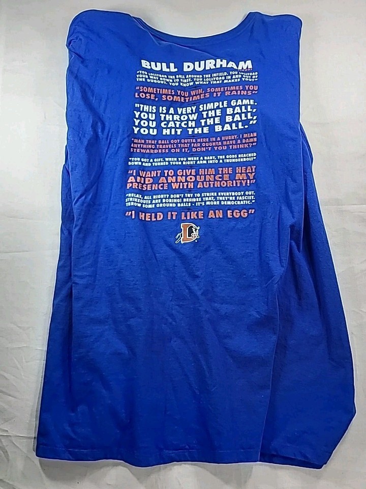 NWOT Nike Durham Bulls With Quotes from Bull Durham Movie T Shirt Men’s ...