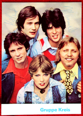 3227 Autogramma Carta DDR Pop-Band Gruppo Cerchio Intorno Al 1977 | eBay