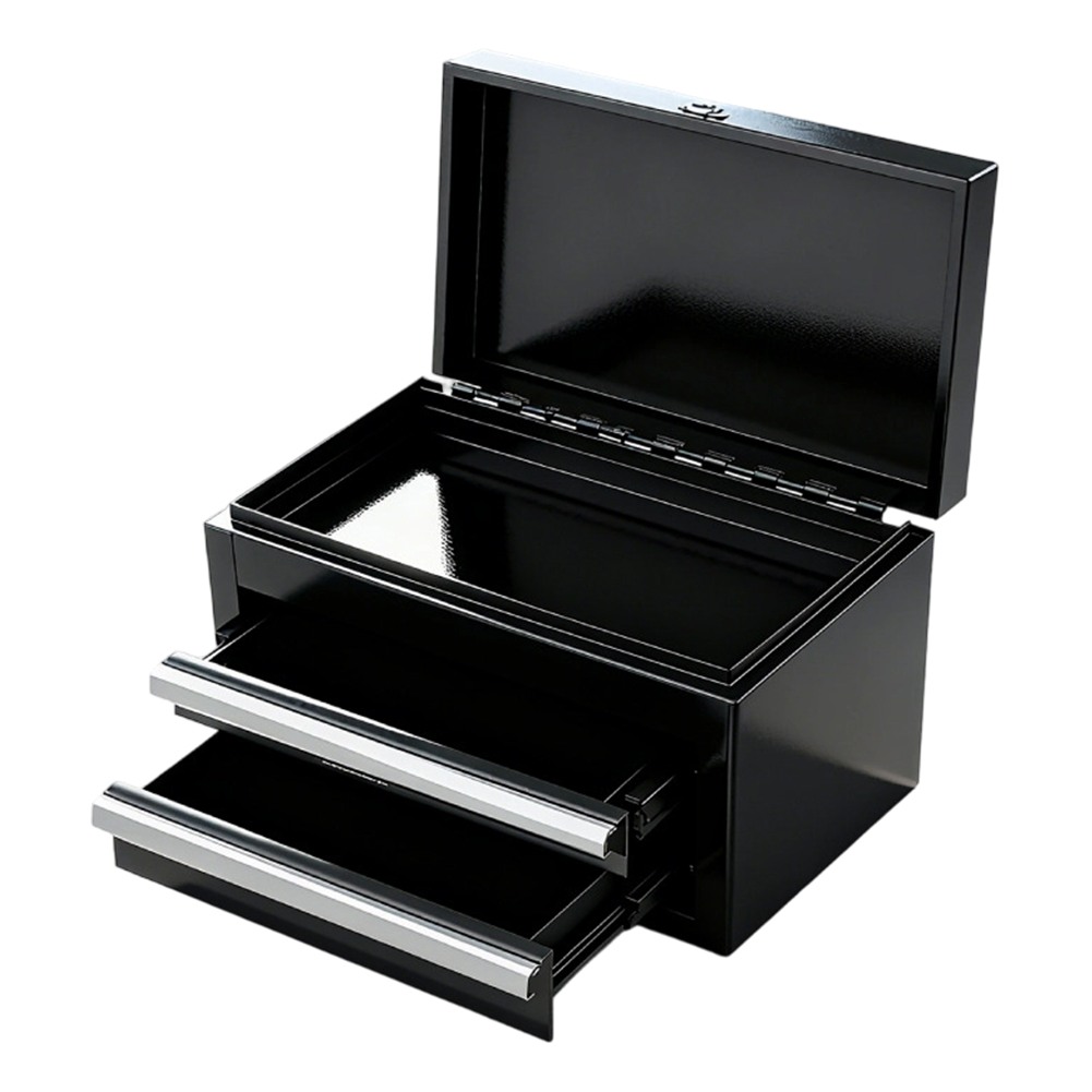 Three layer 3 drawer metal storage box toolbox with lock style latch ...