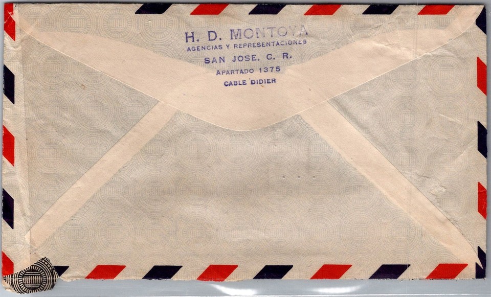 GOLDPATH: Costa Rica cover 1939 to USA airmail CV912_P33 | eBay