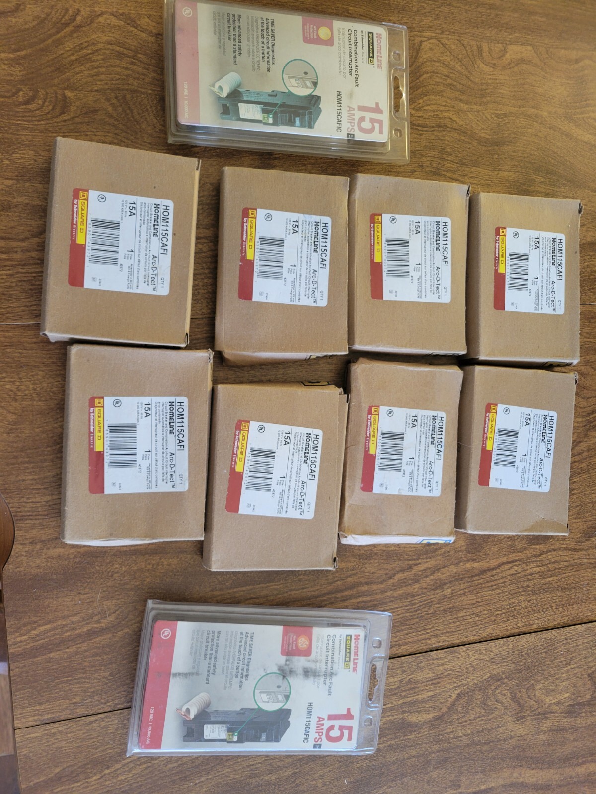 Square D HOM115CAFI Molded Case Circuit Breaker 15 amp 1 pole [LOT OF ...