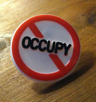 Do Not Occupy Sign Lapel Pin - Vintage Notice Protest Occupation ...