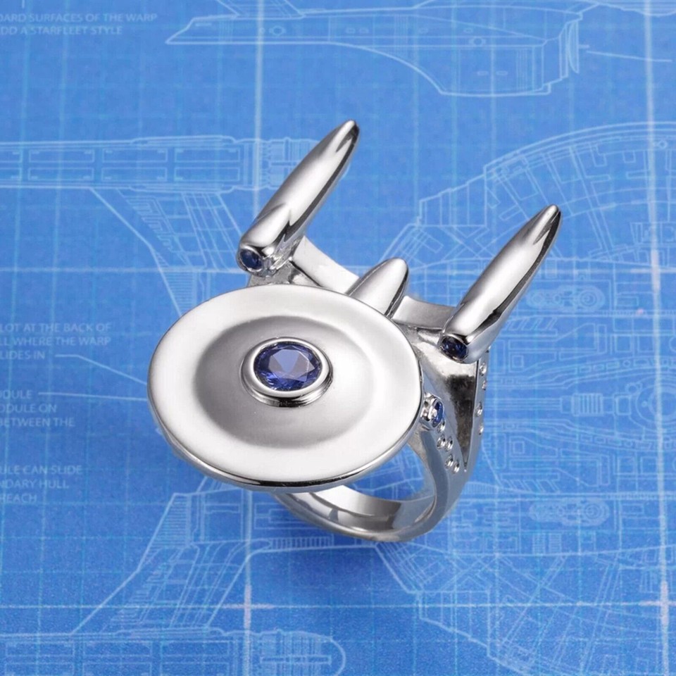 Personalized Uss Enterprise, Star Trek Silver Finsh Ring,Jewelry Ring ...