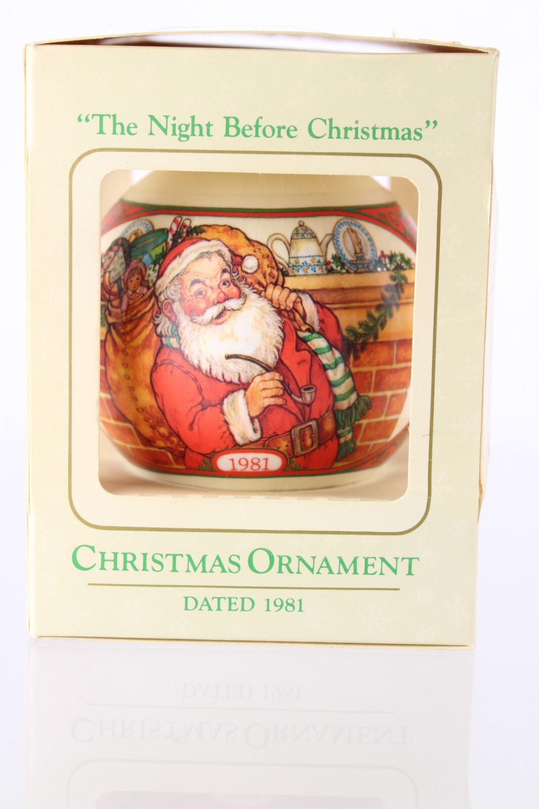NOS HALLMARK AMBASSADOR THE NIGHT BEFORE CHRISTMAS 1981 Ball Ornament ...