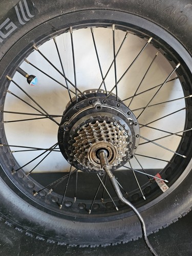 20" Ebike Rear Motor Gear Wheel Rim W/ Tire BMX 20" x 4.0 (Motor Need ...