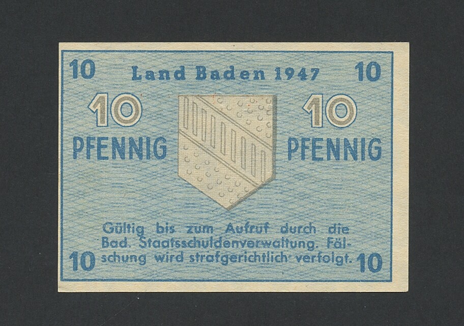 GERMANY 10 pfennig 1947 Krause s1002 Uncirculated (ms.67) World Paper ...