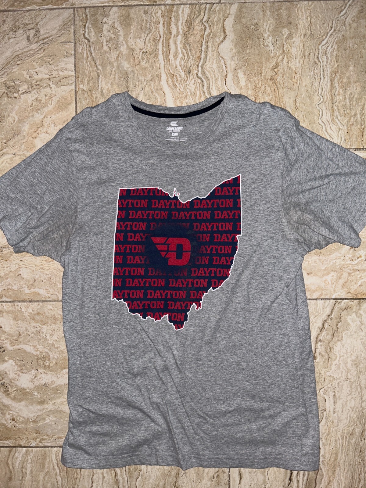 University of Dayton Flyers Ohio State Graphic T-Shirt Colosseum XL 100 ...
