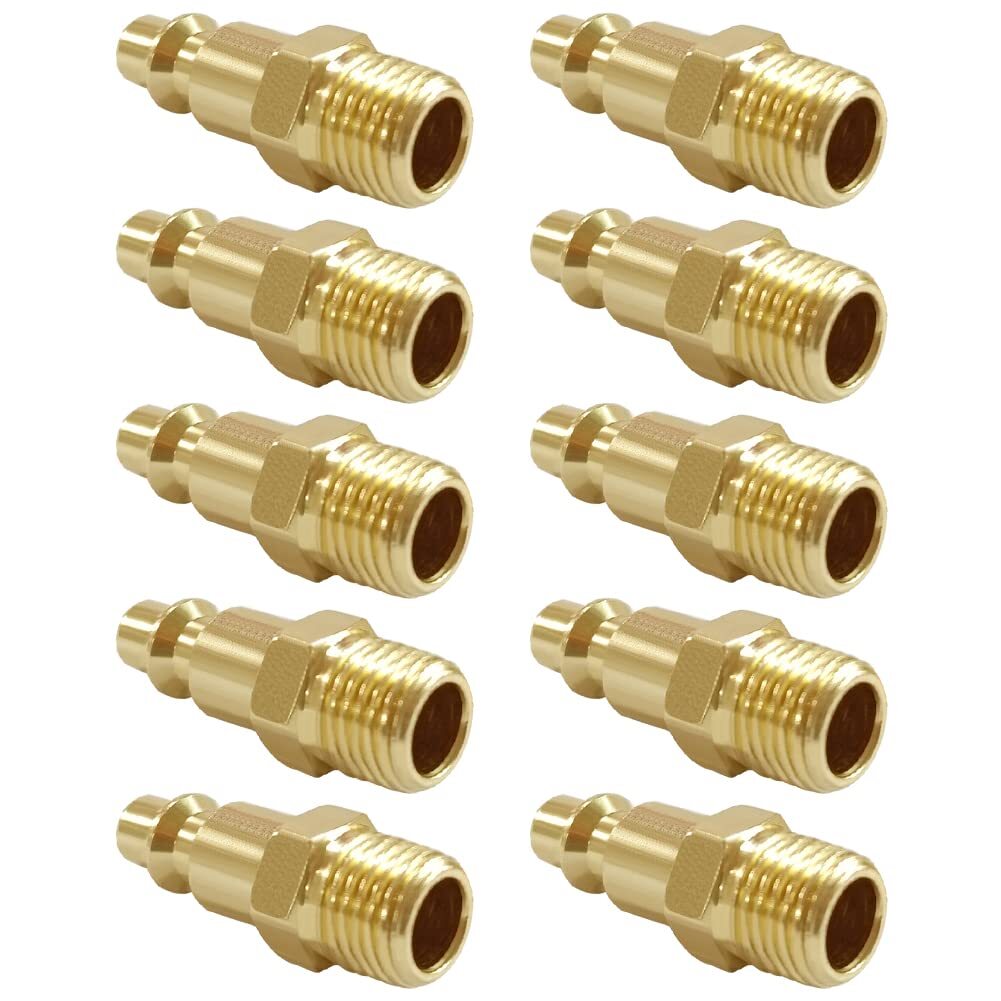 10pcs1/4-Inch NPT Male Industrial Air Hose Quick Connect Adapter, Air ...