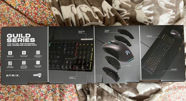 Atrix Guild Series Pro Gamer Mouse RGB Keyboard Mouse Pad Combo Brown ...