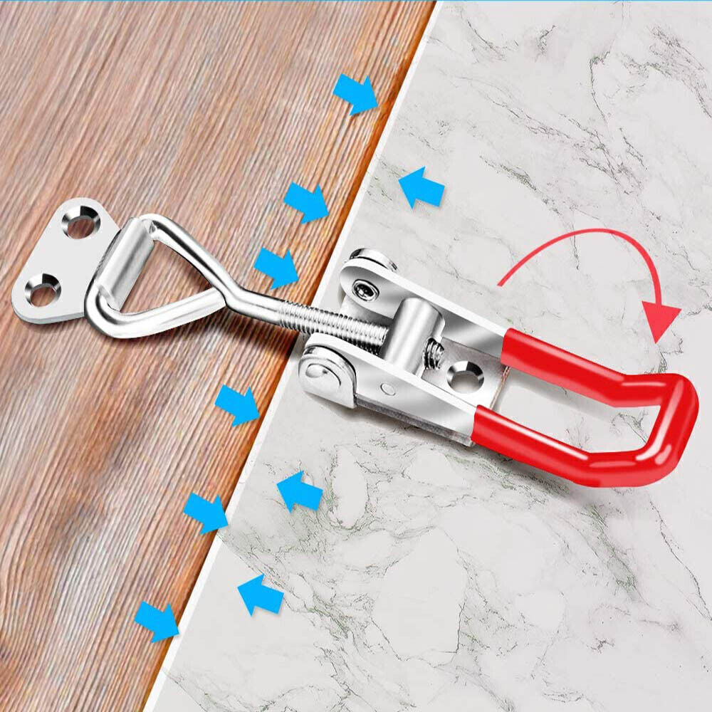 2PCS Catch Latch Adjustable Toggle Clamp 180kg Holding Heavy Duty Box ...