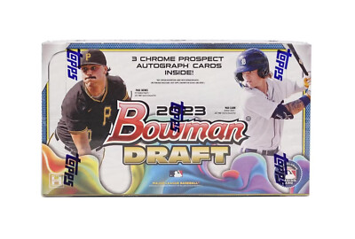 2023 BOWMAN DRAFT CHROME BASEBALL JUMBO HOBBY BOX (12 PACKS/3 AUTOS ...