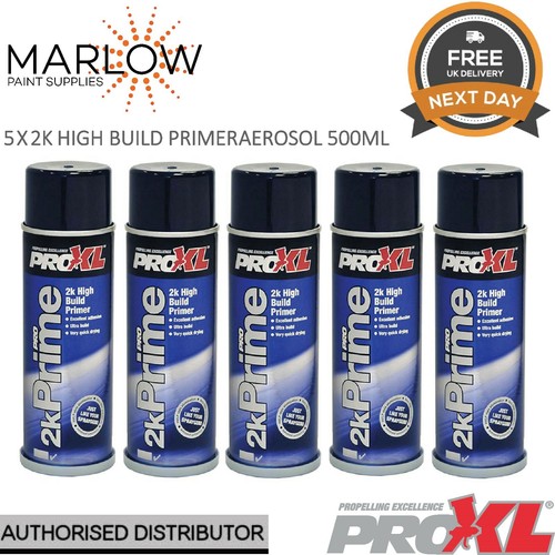 5 X PRO XL 2K PRIME HIGH BUILD FILLER PRIMER AEROSOL 500ML - PROXL ETCH ...