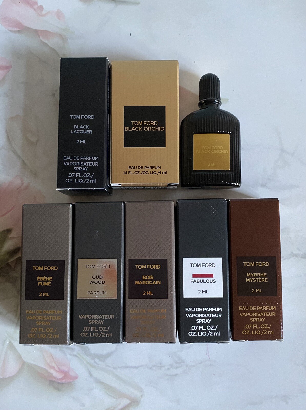 7 Pcs Tom Ford Perfume Collection For Men, Sample Spray, 2-4ml With Box ...