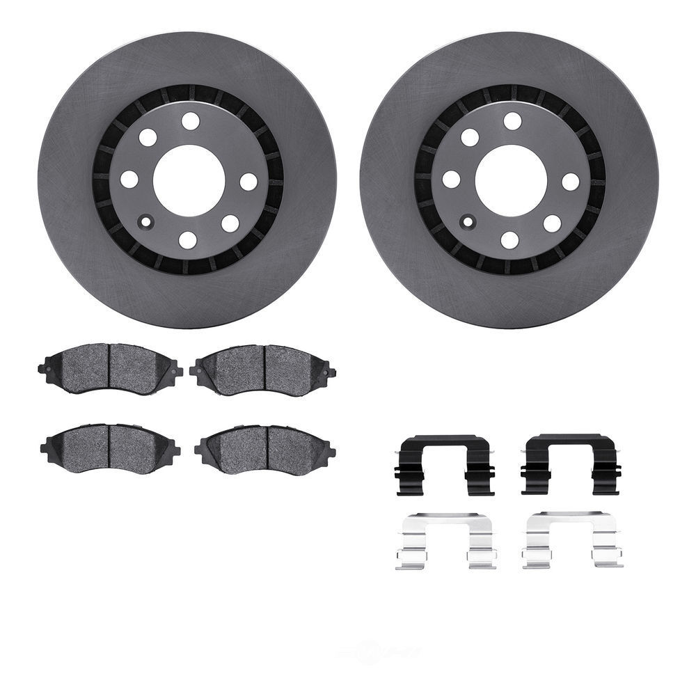 Disc Brake Kit-Rotors with 5000 Advanced Brake Pads includes Hardware ...