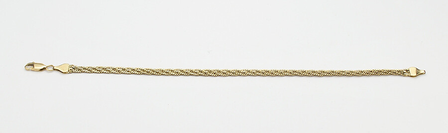 14k RVL Solid Yellow Gold Woven Box Link Chain Bracelet. | eBay