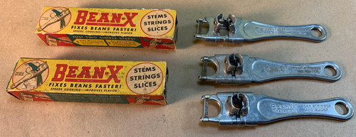 3 Bean-X Bean Stringer & Slicer w 2 Boxes Vintage 1940's Kitchen USA ...