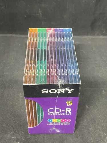 Walkman SONY CD-R Music 80 Slim Jewel Cases Digital color collection 15 ...
