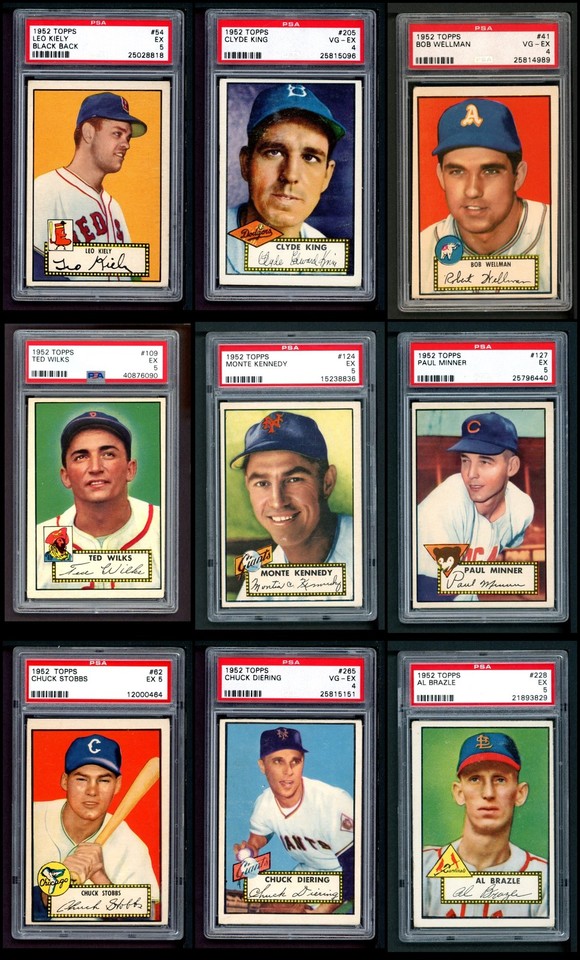 1952 Topps Baseball Almost Complete Set 5 - EX 6894223 (404 / 407 cards ...