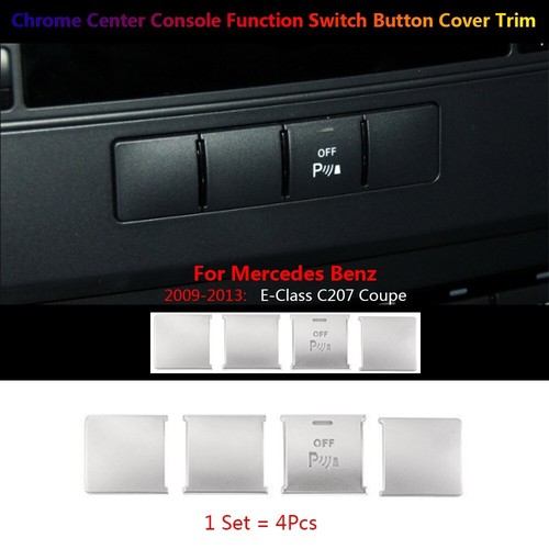 Chrome Center Console CD Switch Button Cover Trims For Mercedes Benz ...