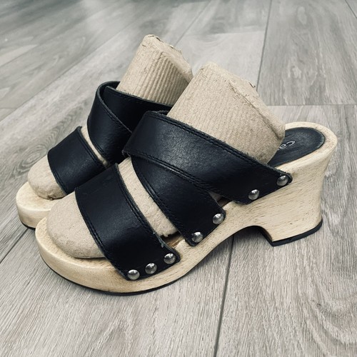 Candies Original Wooden Platform Sandals High Heels Slides Size 7m | eBay