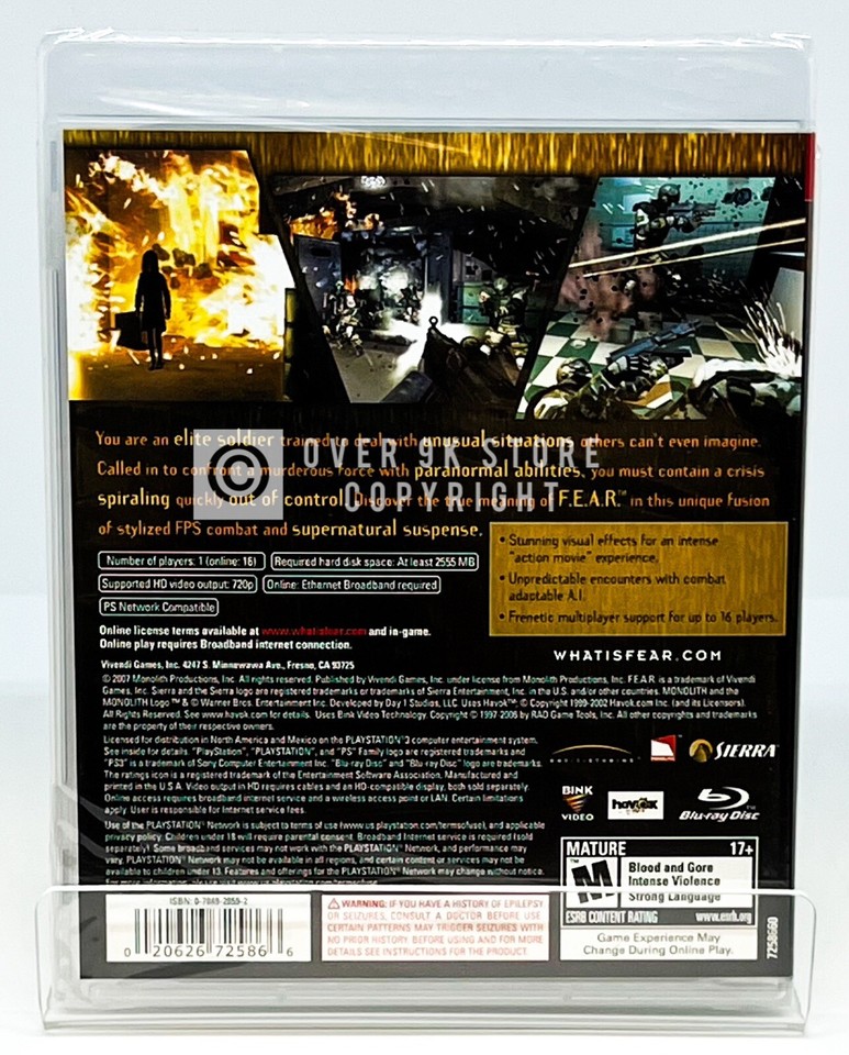 FEAR - PS3 - Brand New | Factory Sealed 883929182855 | eBay